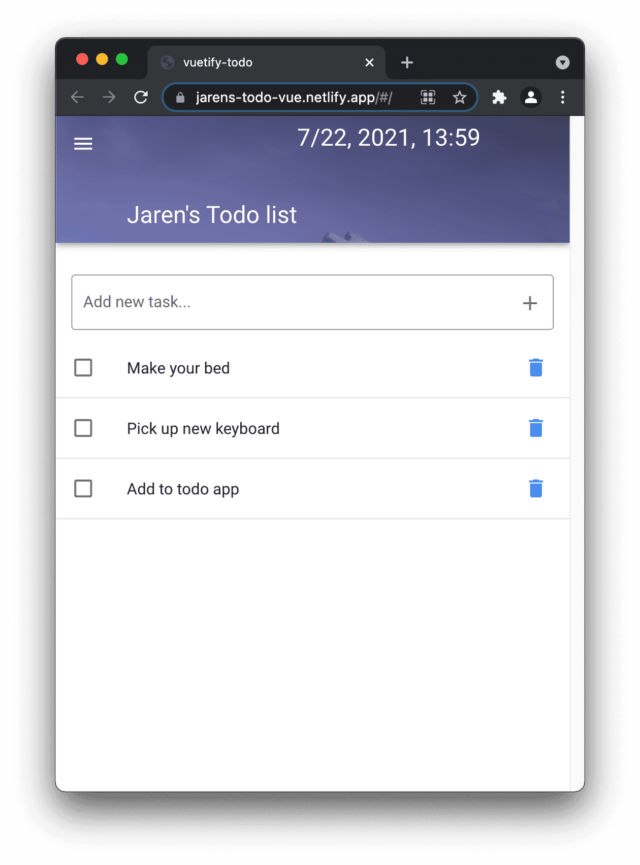 Vuetify ToDo App | JM